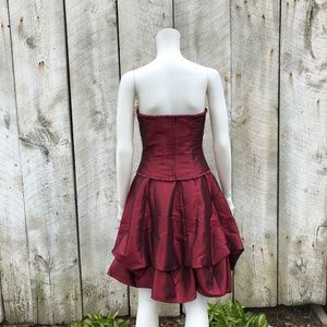 Alfred Angelo | Dresses | Alfred Angelo Dark Red Two Piece Strapless ...